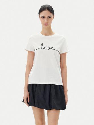 Vero Moda T-Shirt Kami 10332587 Wei&szlig; Relaxed Fit