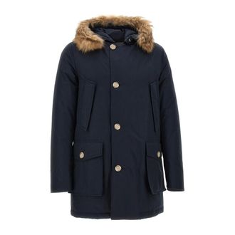 Woolrich Homme, Vestes, Bleu, Taille: 3XL Arctic Detachable Fur Parka