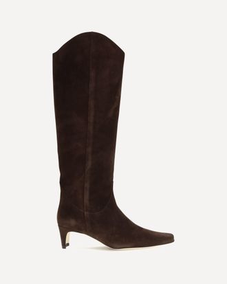 Staud Wally Western suede Tall Boots Female 36.5