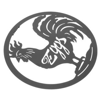 Angoily Eisen Wandornament Tierfigur H&auml;ngeanh&auml;nger Gartendekoration Roter Hahn Wetterfest f&uuml;r Zuhause B&uuml;ro