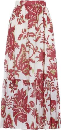 Etro Femme, Jupes, Multicolore, Taille: 36 FR Flounce Hem Maxi Skirt
