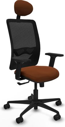 Piqueras y Crespo Arbeitsstuhl mit Rollen Zulema mit 2D-Armen, h&ouml;henverstellbarer Lendenwirbelst&uuml;tze und festem Kopfteil, ausgestattet mit Sincro 3-Positionen und Schne