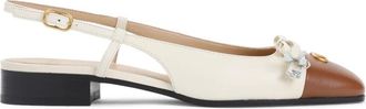Valentino Garavani Femme, Chaussures, Beige, Taille: 39 EU Ballerines Slingback Valet Du Roi