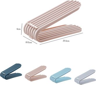 BESPORTBLE 2 St&uuml;ck Doppelschicht Schuhregal Platzsparend Schuhhalter Organizer f&uuml;r Zuhause und B&uuml;ro Langlebig Vielseitig Einsetzbar zur Schuhaufbewahrung und Ord