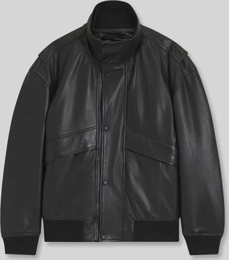 Boss Orange by Hugo Boss Lederjacke aus Ziegennappa mit Stehkragen