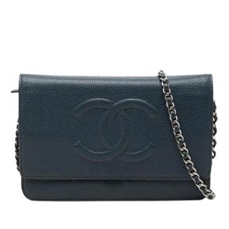 Chanel Pre-owned Wallet on Chain - - Pre-owned - Damen - Blau - ONE SIZE