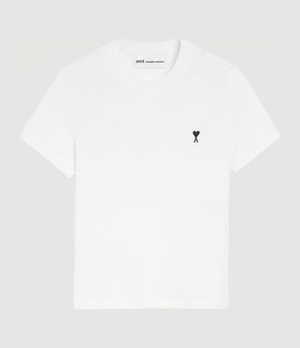 Ami T-Shirt Contrasted Ami de Coeur Blanc