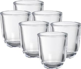 Bolsius Bolsius - Glashalter für Votivkerzen - 6 STK - 6,5 cm - Rund - Votivkerzenhalter - Transparante Glas - Dekoration - Wohnaccessoire