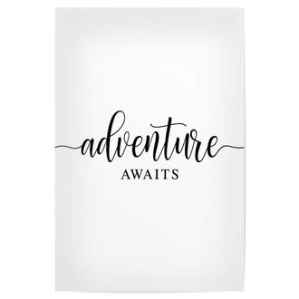 artboxONE Poster 30x20 cm Typografie *Adventure Awaits* - Bild Typo handlettering handschrift