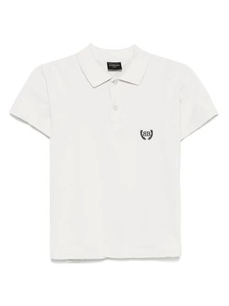 Balenciaga polo à logo brodé - Gris