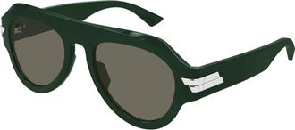 Bottega Veneta Lunettes de soleil aviateur - unisex - Accessoires - Vert - Taille: 53 MM