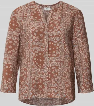 s.Oliver Red Label Relaxed Fit Kurzarmbluse aus Viskose-Mix