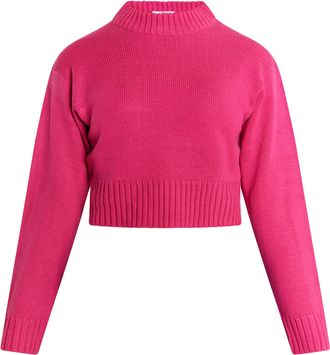 Mymo Kurzer Pullover Damen Rosa