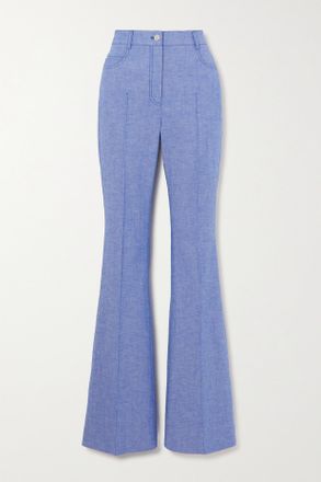 Akris Pantalon &Eacute;vas&eacute; En Coton Stretch Farid - Bleu