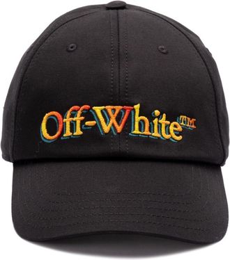 Off-white Baseballkappe mit Logo-Stickerei - Schwarz