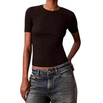 Calvin Klein Damen, Oberteile, Schwarzk, LGr&ouml;&szlig;e