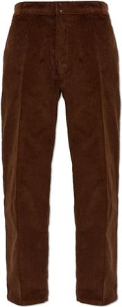 Ami Homme, Pantalons, Brun, Taille: M Pantalon droit en velours c&ocirc;tel&eacute;