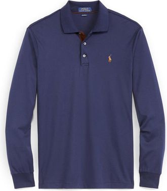Ralph Lauren Langarm-Poloshirt in Jersey-Qualität, Custom Slim Fit in