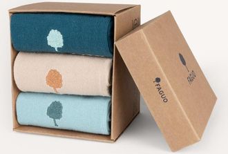 Faguo Chaussettes écrues & kaki coton - SOCKS