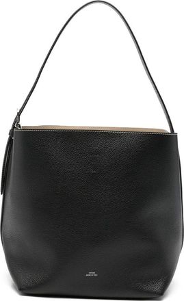 Toteme Medium Belted Grained-leather Tote Bag