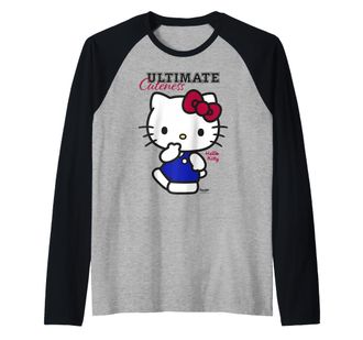 Hello Kitty College Sport S&uuml;&szlig;e Figur in klassischer Pose Raglan
