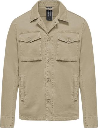 Bomboogie Homme, Vestes, Beige, Taille: L Stretch Gabardine Jacket