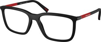 Prada PS 01SV Cadres Optiques, Noir/Transparent, 54 mm
