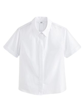 Next Damen Standard Kurz&auml;rmeliges Hemd mit Kragen Wei&szlig; 40