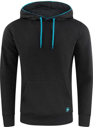 Riverso Hoodie Herren Regular Fit RIVSandro Kapuzenpullover Pullover Beige 3XL, Größe:3XL, Farbe:Black-Tropical Turquoise