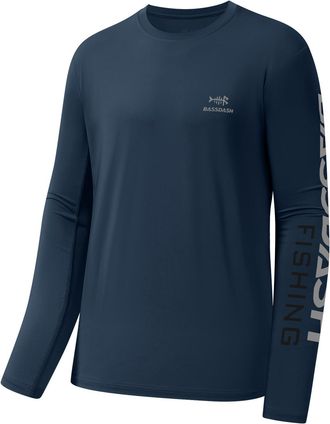 Bassdash Angeln T-Shirt Fishing Langarm Wasser UPF 50+ Shirt Rashguard Angelbekleidung UV Sonnenschutz