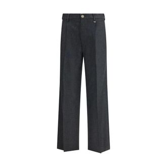 Vivienne Westwood Homme, Pantalons, Noir, Taille: S Pantalon en Laine Rafael avec Finition M&eacute;tallique