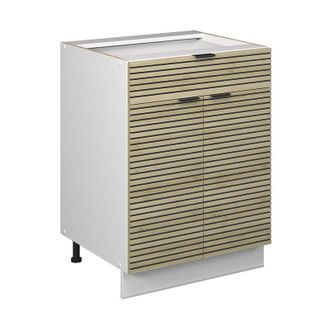 Vicco K&uuml;chenschr&auml;nke Fame-Line, Eiche Paneel, 60 cm mit Schublade, ohne Arbeitsplatte Vicco