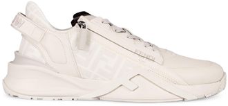 Fendi Mens Sneakers Flow White Leather Calf Trainers
