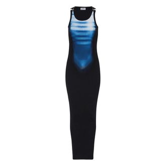 Jean Paul Gaultier Bedrucktes &auml;rmelloses langes Kleid - - Dresses - Damen - Mehrfarbig - M