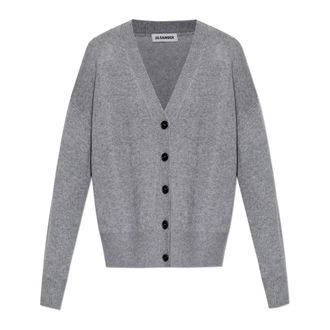 Jil Sander Oversized Kaschmir-Strickjacke - - Knitwear - Damen - Grau - S