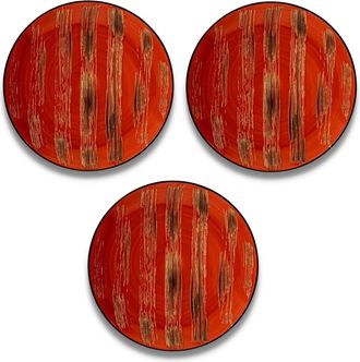 Wilmax England Wilmax | Speiseteller COLORBOOM | Modernes Design | Teller-Set | Porzellanteller | Langlebig | Rot Farbe | Anlaufgesch&uuml;tzt | F&uuml;r verschiedene Gerichte