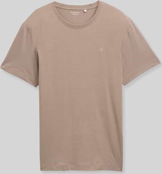 Tom Tailor Regular Fit T-Shirt aus reiner Baumwolle mit Logo-Stitching
