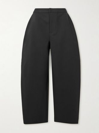 R&oacute;he Pantalon Barrel En Tissu - Noir