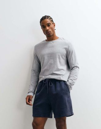 Abercrombie & Fitch essenzielle Jersey-Shorts in verwaschenem Marineblau