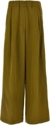 Dries Van Noten Femme, Pantalons, Vert, Taille: 38 FR Pila Wool Blend Pants
