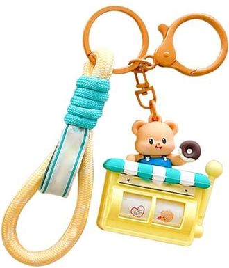 Generic Mignon Porte-cl&eacute;s en forme dours - Porte-cl&eacute;s de sac &agrave; dos &agrave; porter en plein air, pendentif de poup&eacute;e avec breloque | Sacs de transport pour camping, 