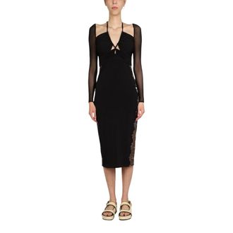 Self Portrait V-Ausschnitt Verdeckter Rei&szlig;verschluss Hinten - - Dresses - Damen - Schwarzk - 2XS