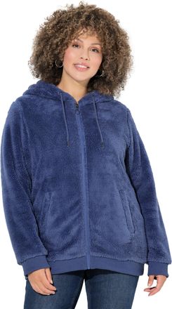 Ulla Popken Damen große Größen Übergrößen Plus Size Sweatjacke, Teddyware