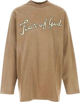 Fear of God Homme, Sweatshirts et sweats &agrave; capuche, Brun, Taille: M FG 9 LS Tee