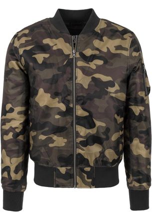Urban Classics Herren Camo Basic Bomber Jacket Jacke, Wood Camo, S EU