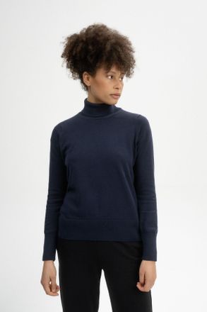 Mela Damen vegan Rollkragenpullover Mayura Marineblau