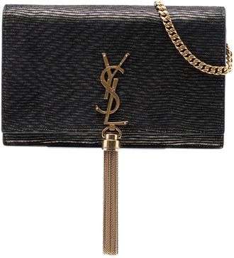 Saint Laurent Hobo Bags - Suede Monogram Kate Tassel Wallet on Chain - Gr. unisize - in Schwarz - f&uuml;r Damen