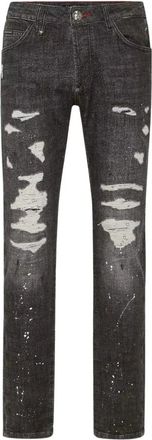 Philipp Plein Homme, Jeans, Gris, Taille: W34 Pantalon Coupe Super Droite