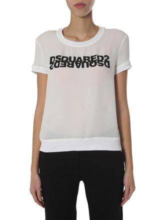 Dsquared2 Round Neck Cotton T-Shirt - White