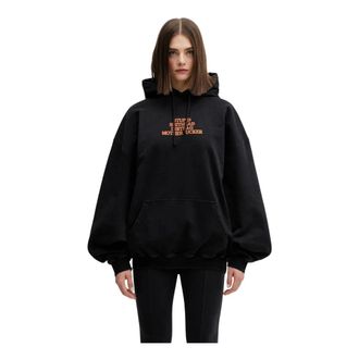 VETEMENTS Damen, Sweatshirts & Hoodies, Schwarzk, XLGr&ouml;&szlig;e